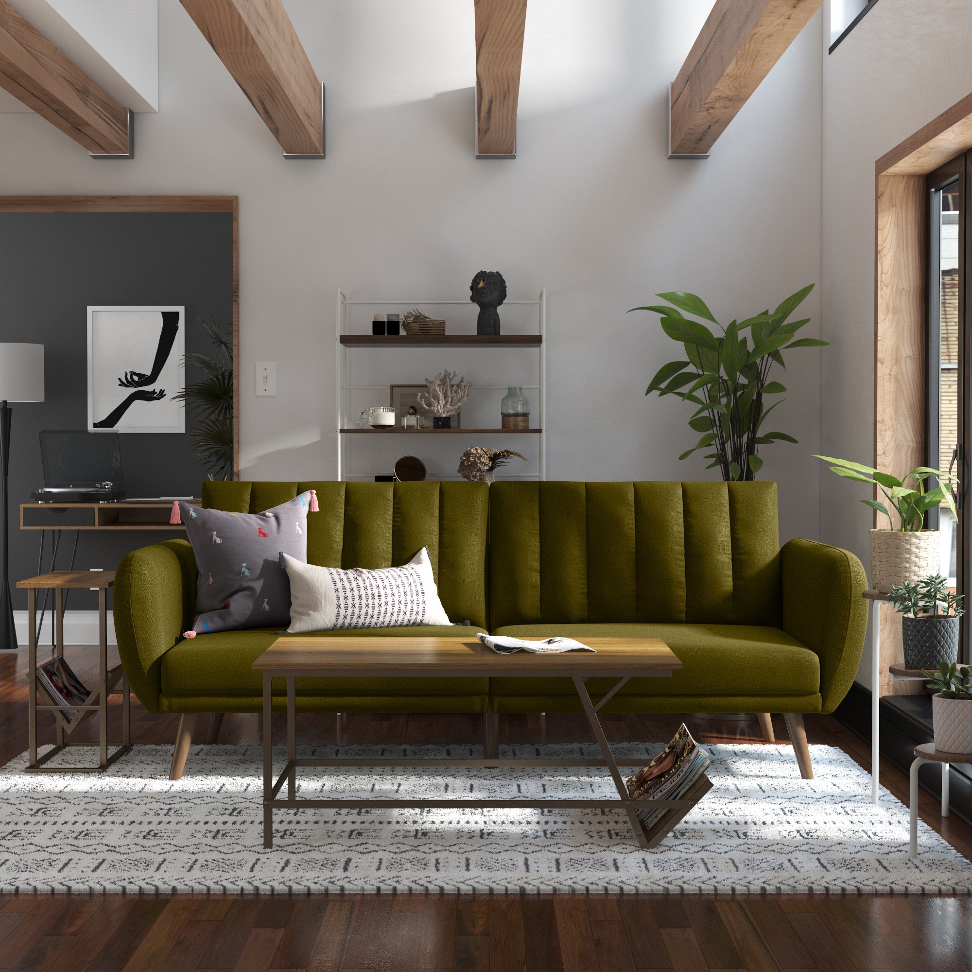 Novogratz green sofa store